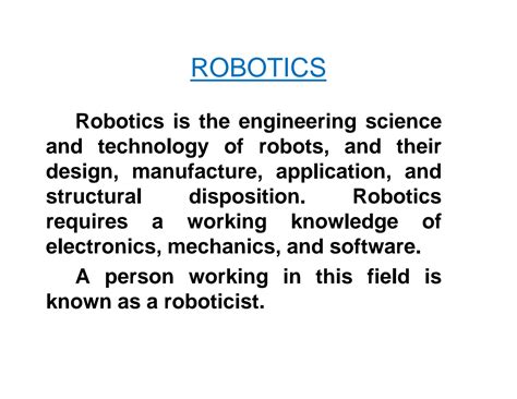 SOLUTION Introduction To Robotics In Industrial Robotics Studypool