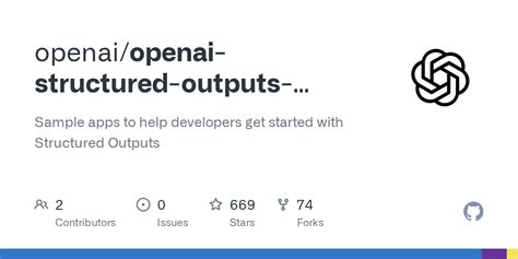 Github Openaiopenai Structured Outputs Samples Sample Apps To Help