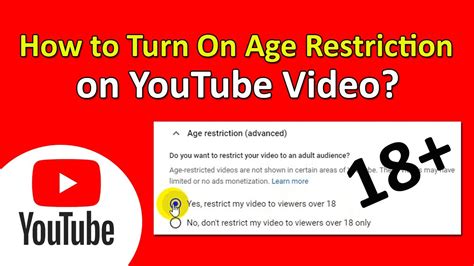 How To Age Restrict Your YouTube Videos How To Turn On Age Restriction On YouTube ADINAF