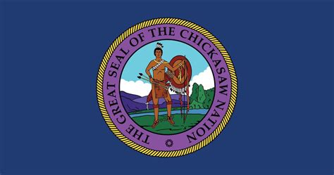 Chickasaw Nation Native American Flag Illustration Premium Quality