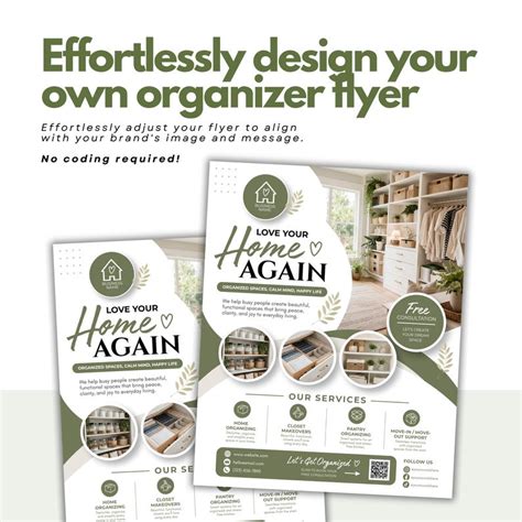 Home Organizer Flyer Professional Organizer Flyer Declutter Service
