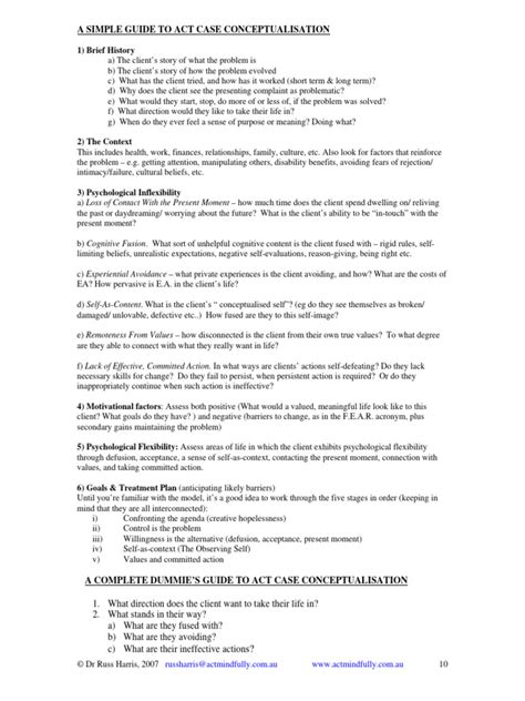 Case Conceptualisation A Simple Guide Pdf Cognition Social Psychology