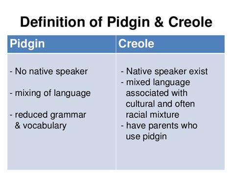 Difference Between Pidgin And Creole Osecommerce