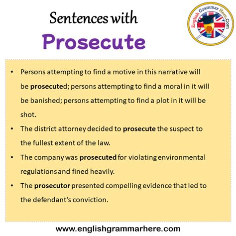Sentences With Prosecute Prosecute In A Sentence In English Sentences