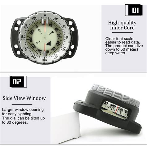 Diving Compass Underwater Compass Diving Compass Elastic Cord Underwater Compass Magnetic