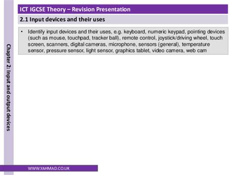 Pdf Ict Igcse Theory Revision Presentation 21 Input Devices And