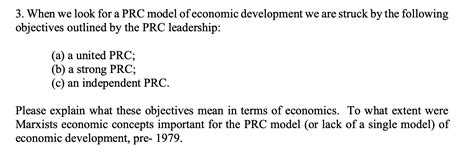 Solved 3 When We Look For A Prc Model Of Economic