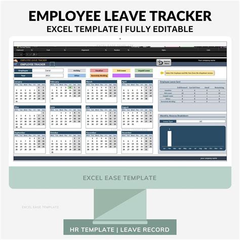 Employee Leave Tracker Excel Dashboard Template Microsoft Excel
