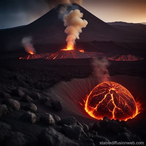 Planet Earth In Early Stages Of Formation In The The Hadean Era With