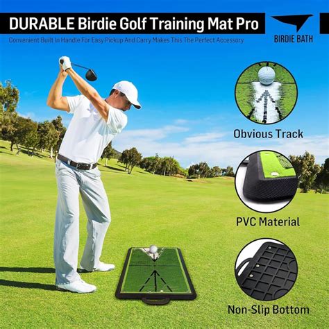 Birdie Golf Birdie Mat Pro Swing Training Aid Sequin Tech Surface