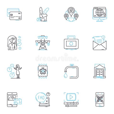 Machine Marketing Linear Icons Set Automation Optimization Personalization Analytics