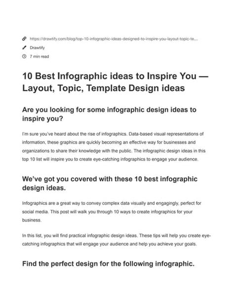 10 Best Infographic Ideas To Inspire You Layout Topic Template Pdf