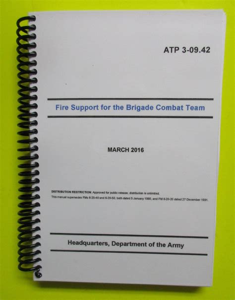 Atp 3 09 42 Fire Support For The Bge Combat Team 2016 Mini My Army Publications