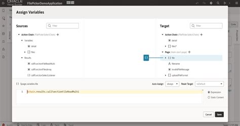 how to upload a file in vbcs using file picker