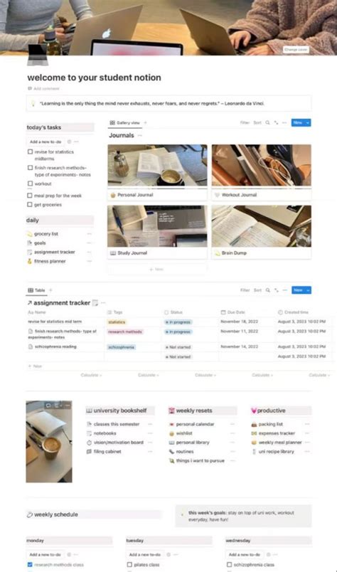 Aesthetic Student Notion Template ⭐️💻 Notionillustrations In 2025