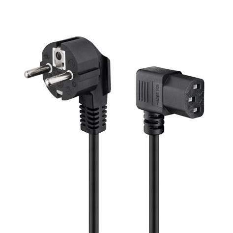 Mains Cable C13 Angled