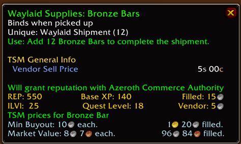 Waylaid Supplies Tooltip Tooltip World Of Warcraft Addons