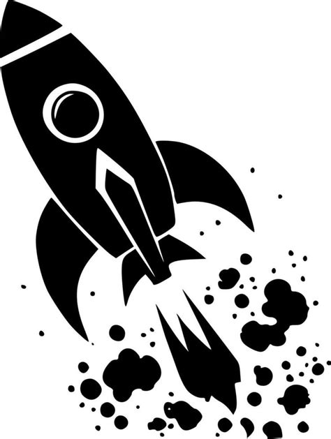 Rocket Clip Art Silhouette Minimalist Rocket Silhouette Against Starry