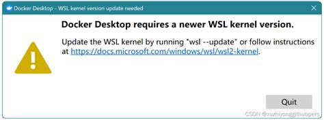 Docker Desktop Requires A Newer Wsl Kernel Versiodocker Desktop Wsl Kernel Version Too Low