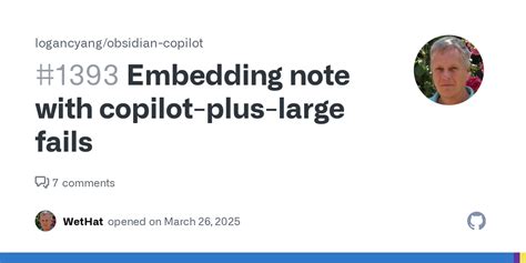 Embedding Note With Copilot Plus Large Fails · Issue 1393 · Logancyang