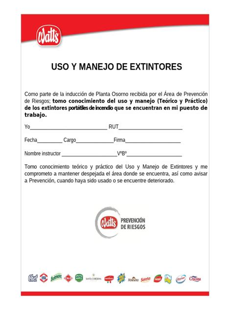 Sobre Uso De Extintor Pdf