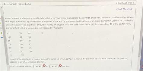[solved] exercise 08 21 algorithmic question 6 of 10 check my work