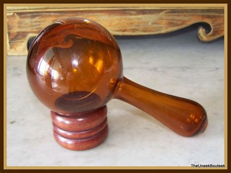 Antique Hand Blown Amber Glass Darning Ball Witches Ball Etsy