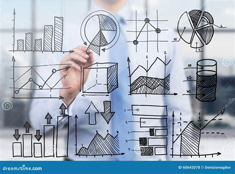 Quantitative Analyst Is Drawing Different Charts On The Glass Screen