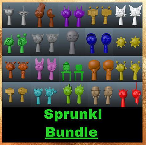 Sprunki Bundle 3d Model 3d Printable Cgtrader
