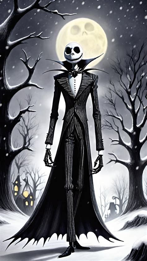 Jack Skellington Halloween Digital Art Design Wallpaper Nightmare