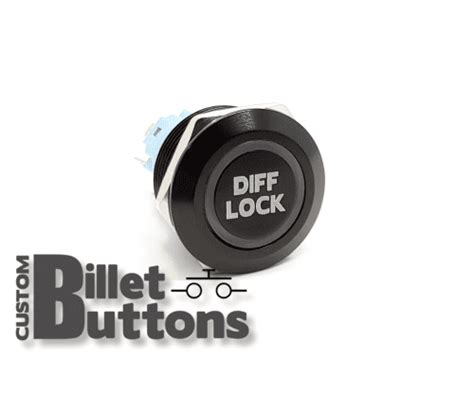 Mm DIFF LOCK Etched Buttons Differential Lock Custom Billet Buttons