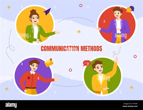 Communication Methods Vector Illustration With Team Referral Marketing Project Management