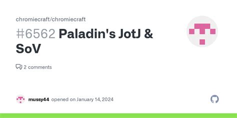 Paladins Jotj And Sov · Issue 6562 · Chromiecraftchromiecraft · Github