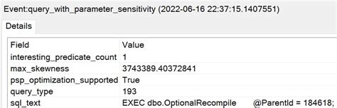 sql server 2022 parameter sensitive plan optimization extended events