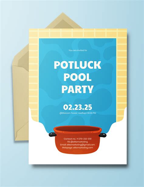 Editable Pool Party Invitation Templates In Word To Download