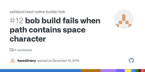 bob build fails when path contains space character · issue 12