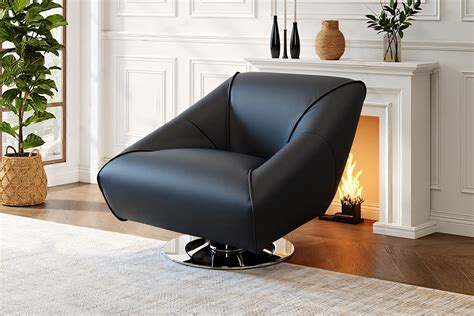Trisha 360° Swivel Lounge Chair Black