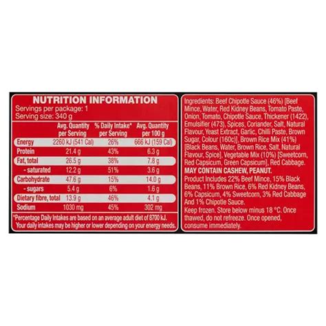 Beef Burrito Bowl 340g
