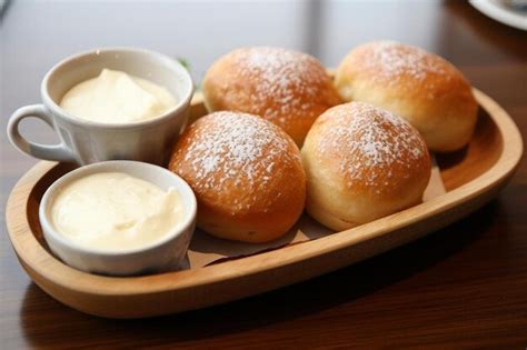 Premium Photo | Pirozhki with a side of roasted durian