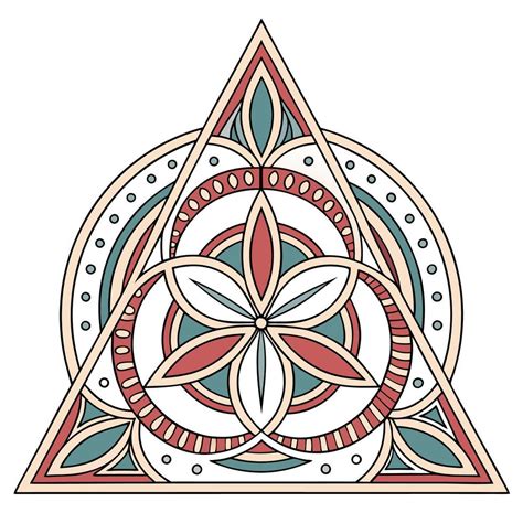 Mandala Art Triangle Design
