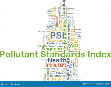 Pollutant Standards Index Psi Background Concept Stock Illustration