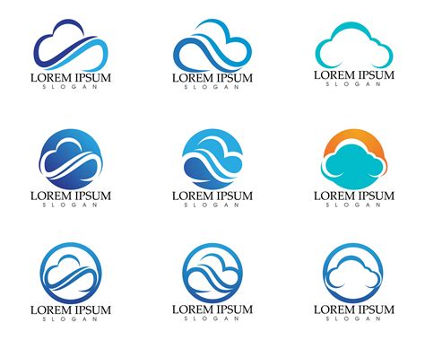 Cloud Logo Template Vector Illustration Design Icons 604733 Vector Art