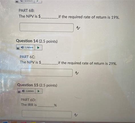 Solved Problem Calculating NPV And IRR Use The Following Chegg