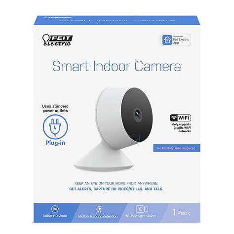 Best Buy Feit Electric Indoor Hd Camera With Sensor Blackwhite Cam1wifi