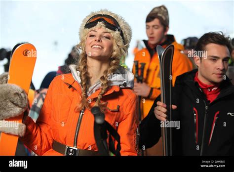 Tamsin Egerton Nicholas Braun Ed Westwick Chalet Girl 2011 Stock