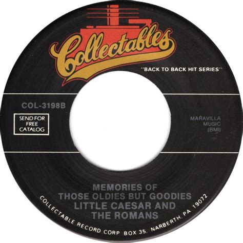 Little Caesar And The Romans Those Oldies But Goodies Memories Of