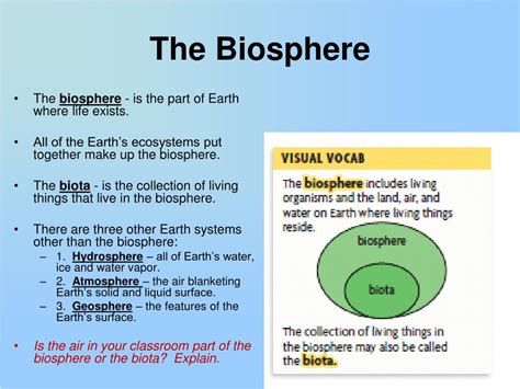 Ppt The Biosphere Life In The Earth System Chapters 3 6 Powerpoint Presentation Id 6172282