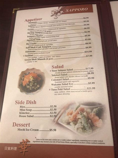 Sapporo Fife Wa Menu At Laura Hefley Blog