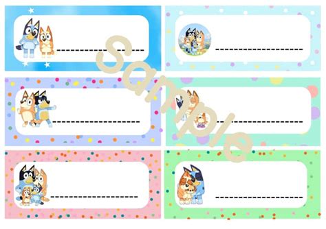 Bluey Theme Reading Corner Bulletin Board And Name Tag For Desk