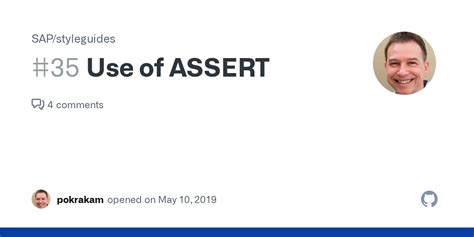 Use Of Assert · Issue 35 · Sapstyleguides · Github